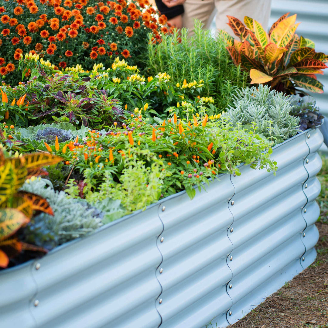 17" Tall 10 in 1 Modular Metal Raised Garden Bed Kit | Vego Garden